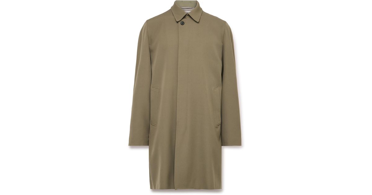 The Row Wallace Wool-gabardine Coat in Green for Men | Lyst