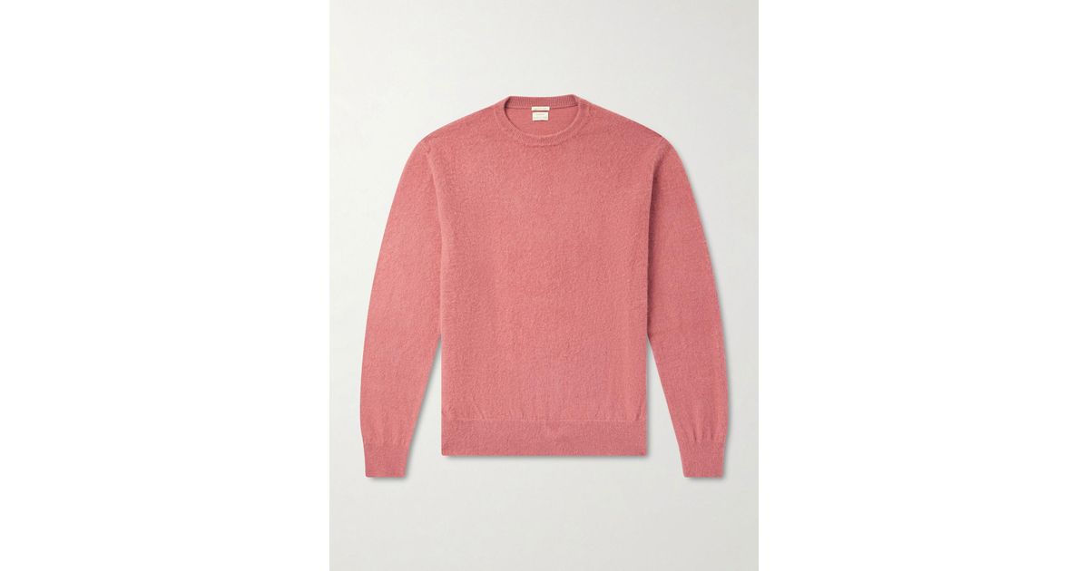 Massimo Alba Kane Brushed-Cashmere Sweater in Pink for Men | Lyst UK