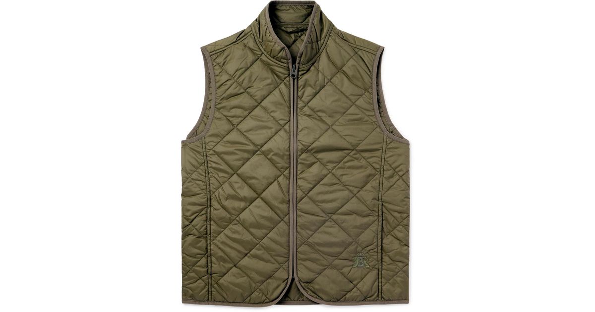 Baracuta Logo-Embroidered Quilted Shell Gilet in Green for Men | Lyst