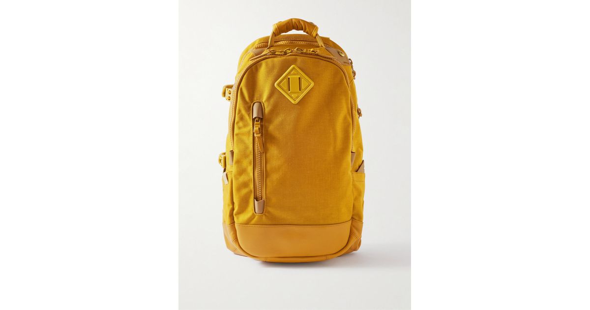 Visvim 20L Leather-Trimmed Cordura Backpack in Yellow for Men | Lyst UK