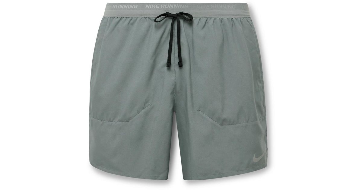 Nike Stride 2-In-1 Slim-Fit Mesh-Panelled Dri-Fit Ripstop Drawstring ...