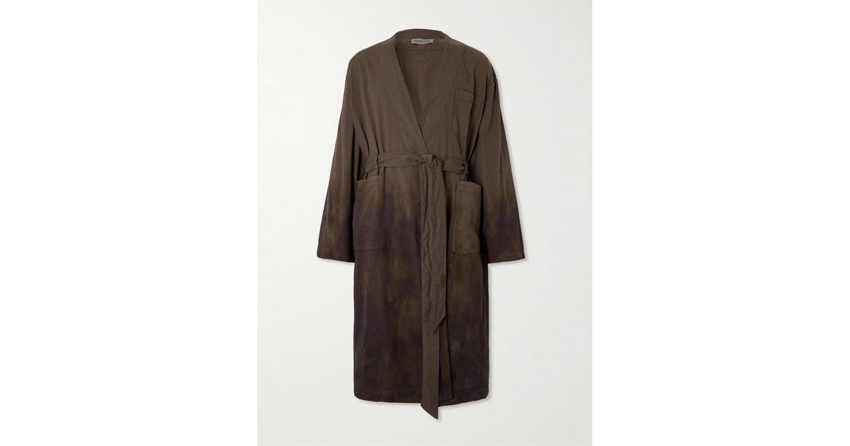 Our Legacy Emporio Armani Toga Cotton Trench Coat in Brown for Men ...