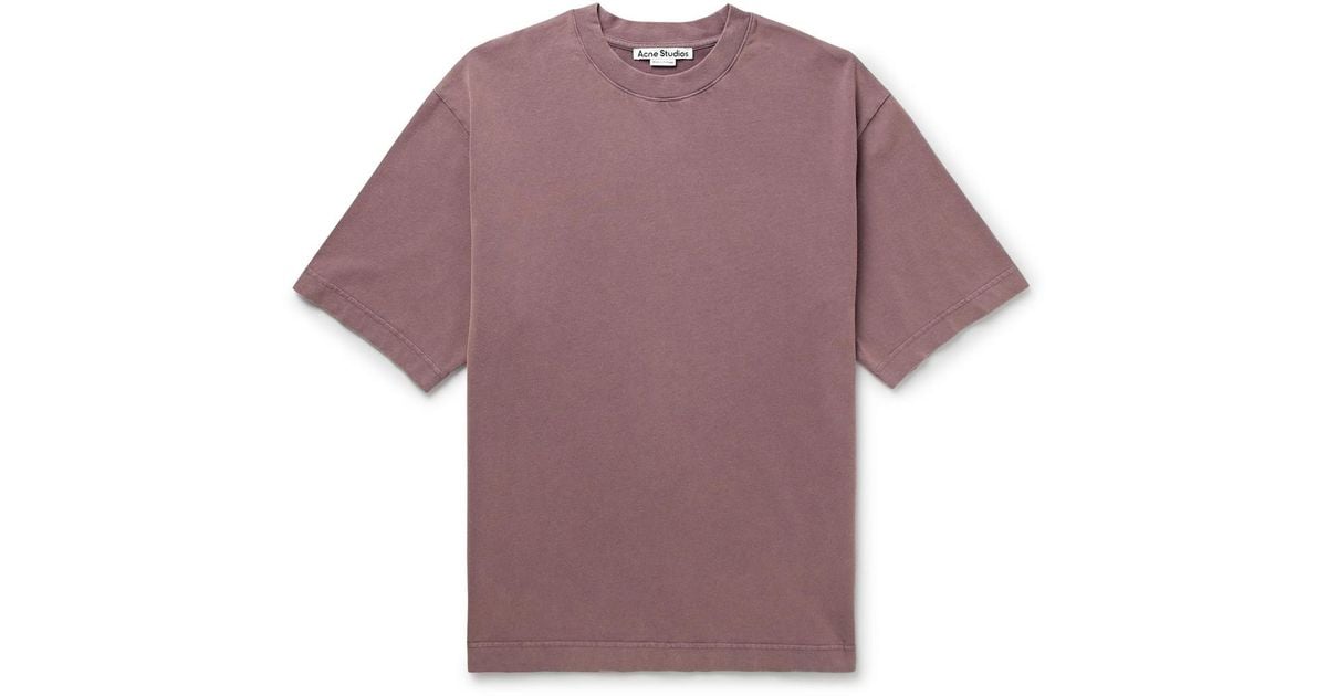 Acne Studios Exford Logo-appliquéd Cotton-jersey T-shirt in Purple for ...