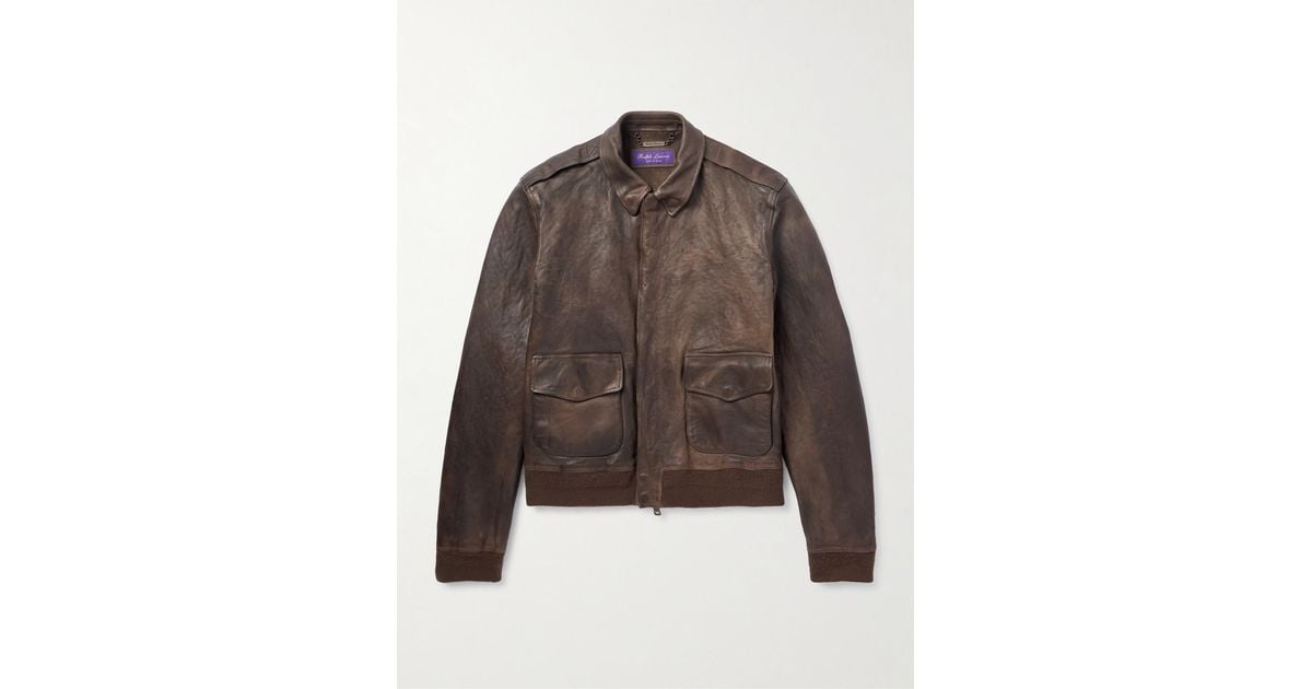 Ralph Lauren Ridley Leather Bomber Jacket in Brown for Men | Lyst Canada