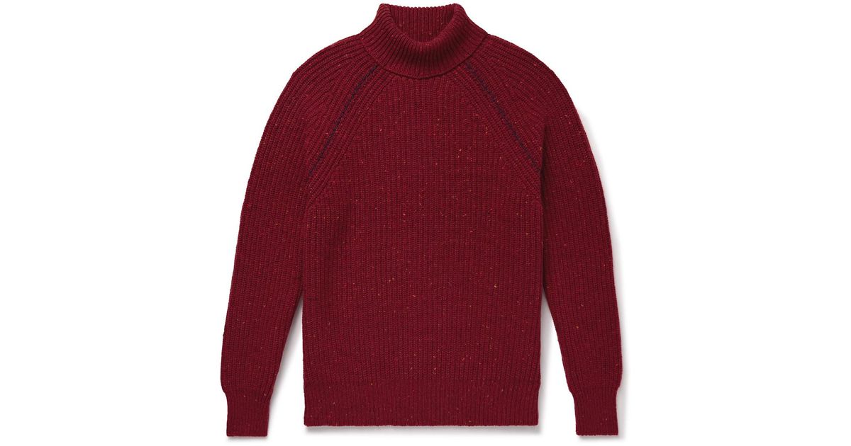 Inis Meáin Boatbuilder Ribbed Merino Wool And Cashmere-Blend Rollneck ...