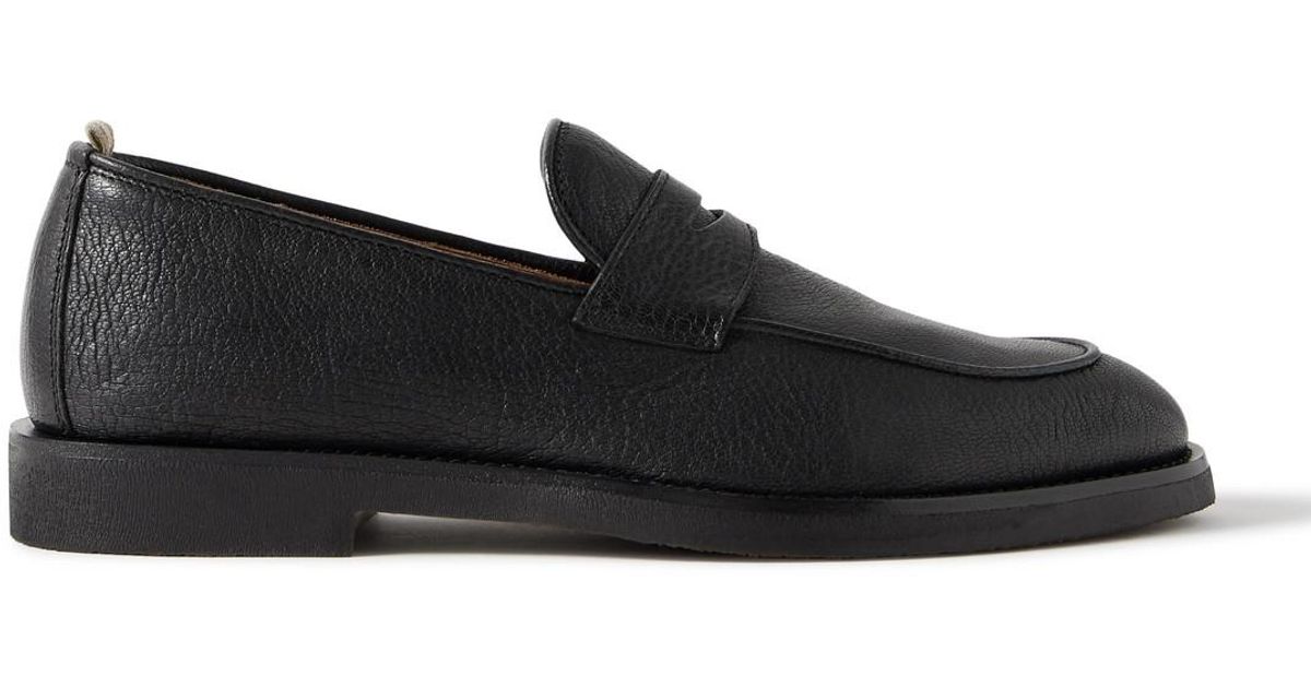 Officine Creative Opera Flexi 101 Deerskin Penny Loafers in Black for ...