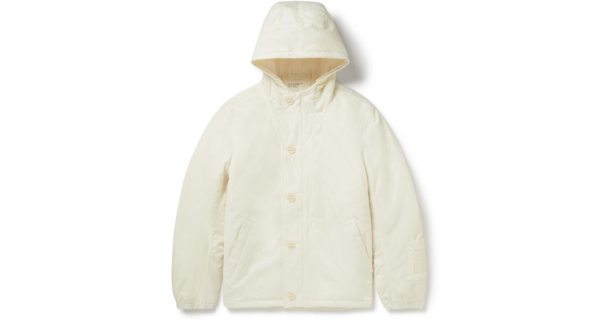 Applied Art Forms Cm1-1 Padded Cotton-gabardine Hooded Jacket in White ...