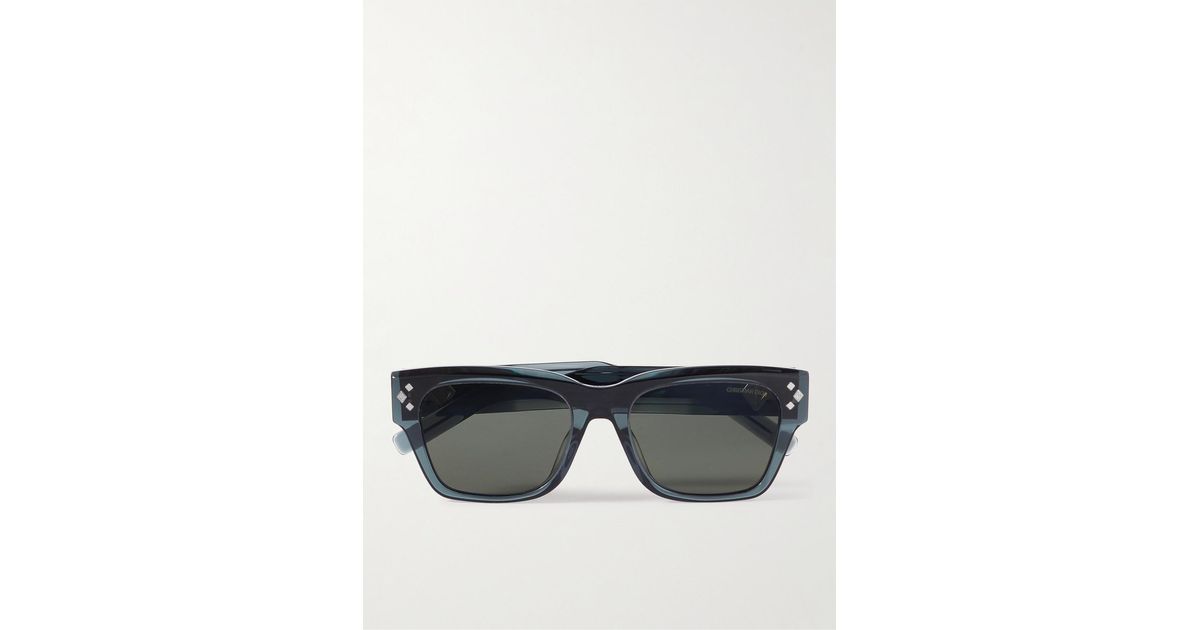 Dior Cd Diamond S2i D-frame Acetate And Silver-tone Sunglasses in Black ...