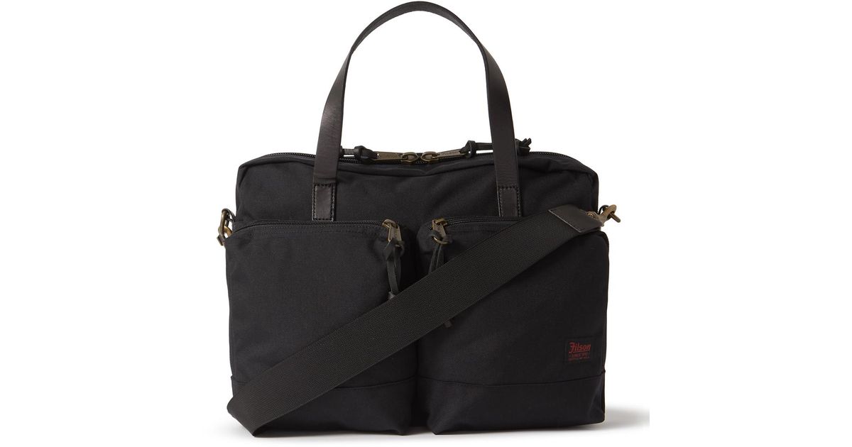 Filson Dryden Leather-trimmed Nylon Briefcase in Black for Men | Lyst Filson Dryden Leather-trimmed Nylon Briefcase in Black for Men | Lyst