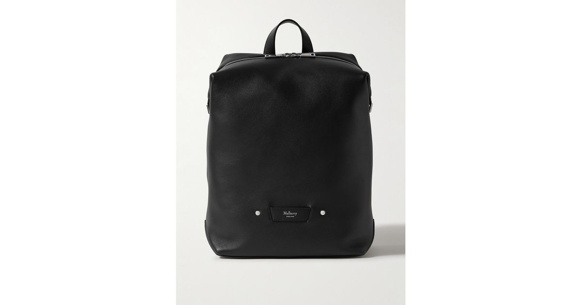 Mulberry Rye Full-Grain Leather Backpack in Black for Men | Lyst UK