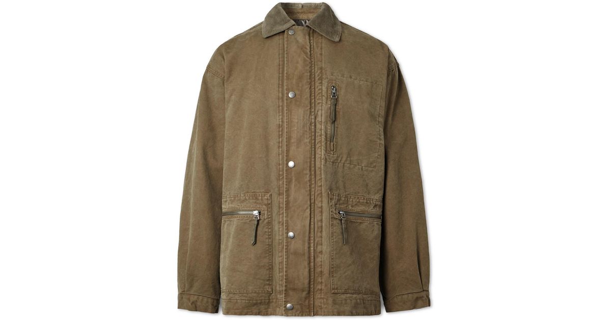 Isabel Marant Kimel Corduroy-Trimmed Cotton-Canvas Field Jacket in ...
