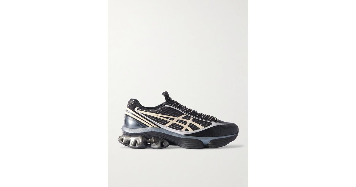 Asics Us6-s Gel-kinetic Fluent Rubber-trimmed Mesh Sneakers in Blue for ...