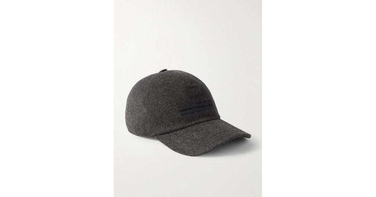 ZEGNA Logo-Appliquéd Oasi Cashmere Baseball Cap in Black for Men | Lyst UK