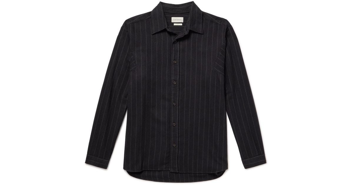 Oliver Spencer Garrison Striped Organic Cotton Shirt in Blue for Men | Lyst