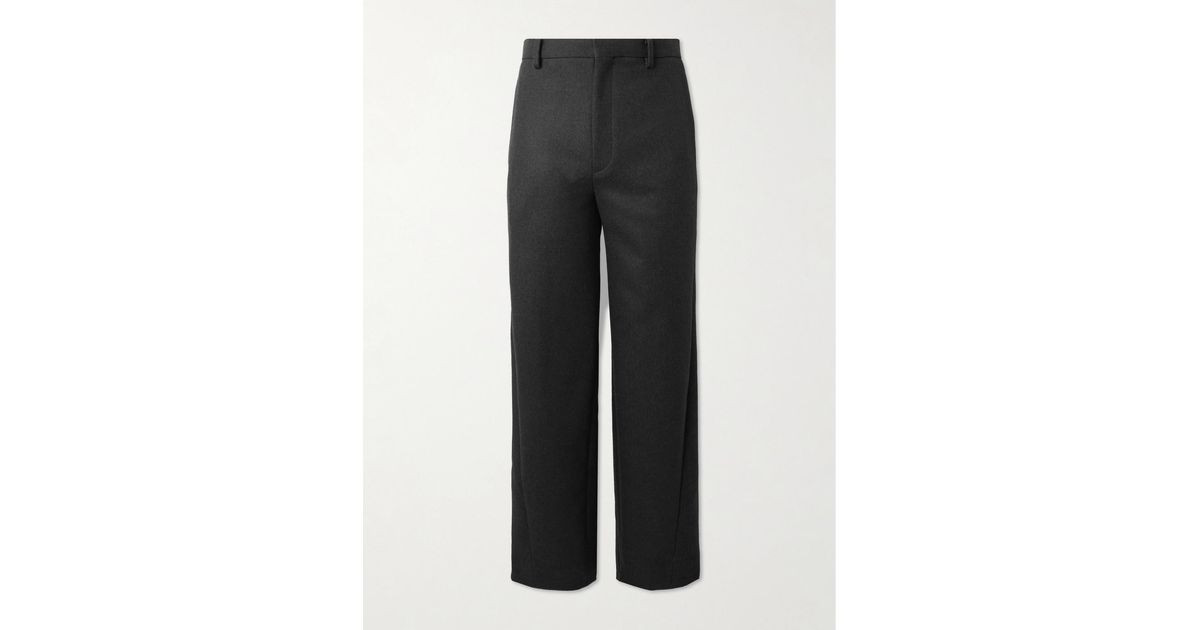 AURALEE Straight-Leg Melton Super 130S Wool-Twill Suit Trousers in ...
