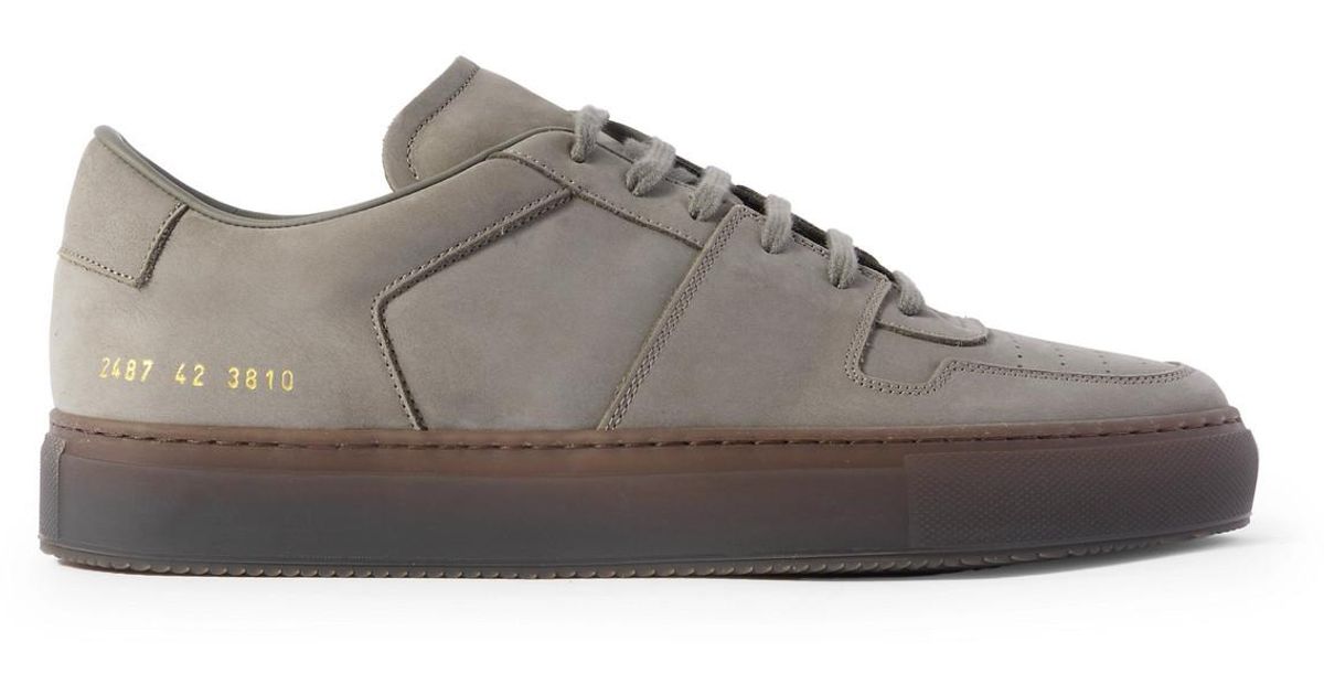 Common Projects Decades Nubuck Sneakers in Brown for Men | Lyst