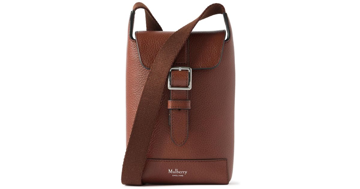 Mulberry Chiltern Full-grain Legacy Nvt Leather Phone Pouch in Brown ...