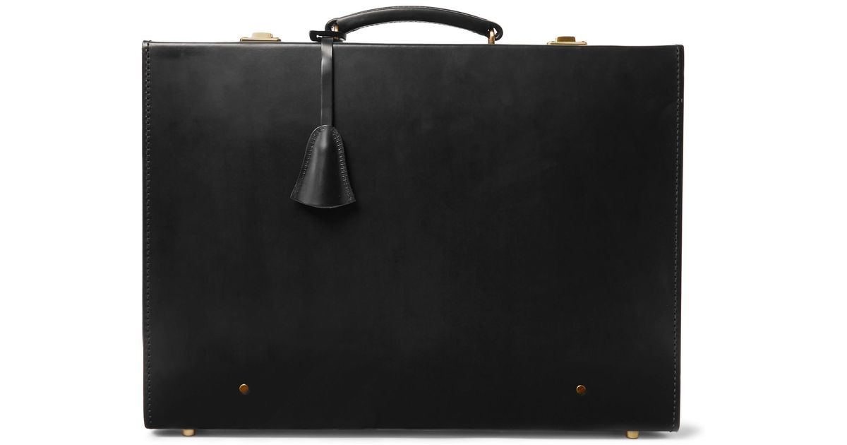 Kingsman Swaine Adeney Brigg Papworth Leather Briefcase in Black for ...