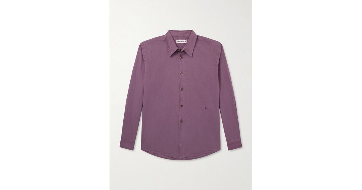 Our Legacy Beyond Cotton Shirt in Purple for Men | Lyst UK
