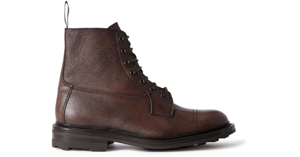 Tricker's Grassmere Scotchgrain Leather Boots in Brown for Men | Lyst