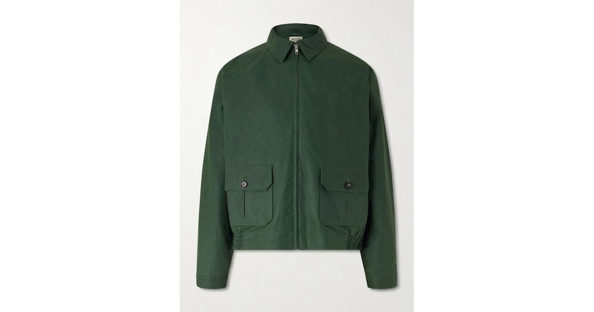 Bode Coach Waxed-cotton Blouson Jacket in Green for Men | Lyst UK