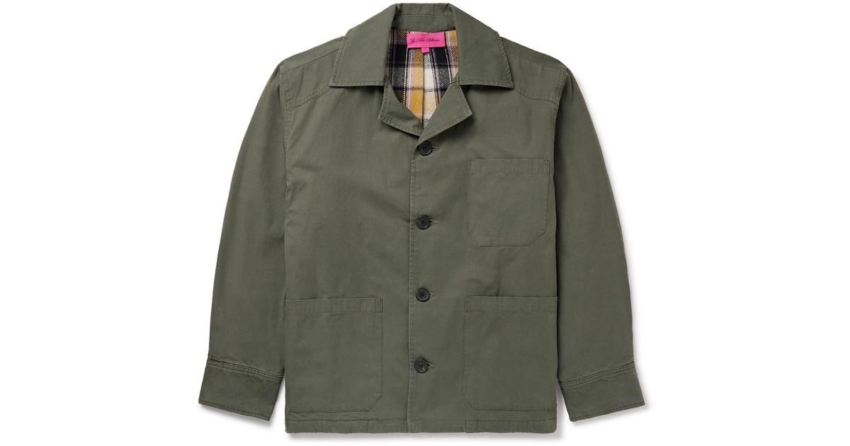 The Elder Statesman Cotton-Twill Chore Coat in Green for Men | Lyst