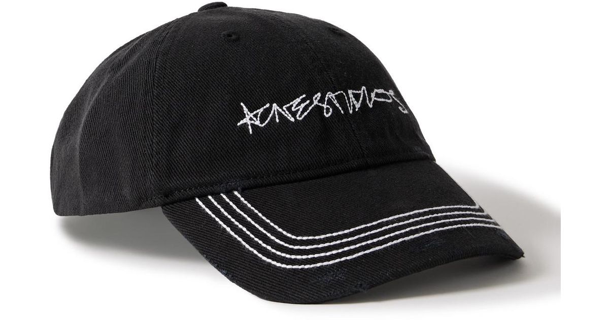 Acne Studios Cuddy Logo-embroidered Organic Cotton-twill Baseball Cap ...
