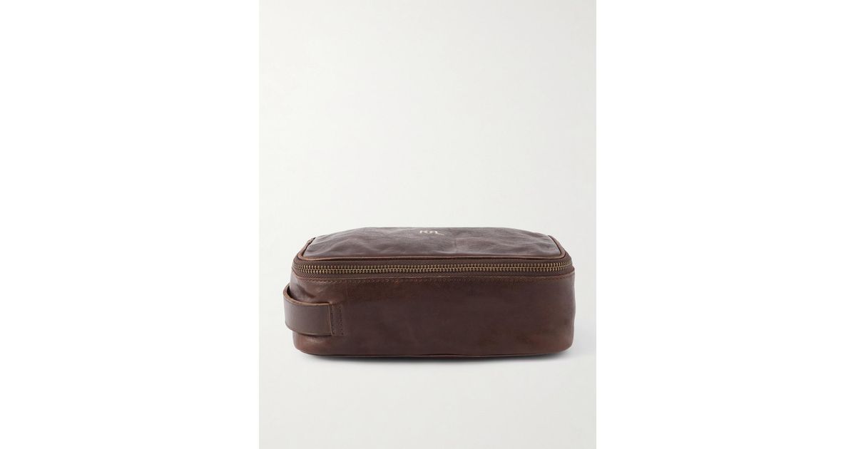 RRL Logo-Print Leather Pouch in Brown for Men | Lyst UK