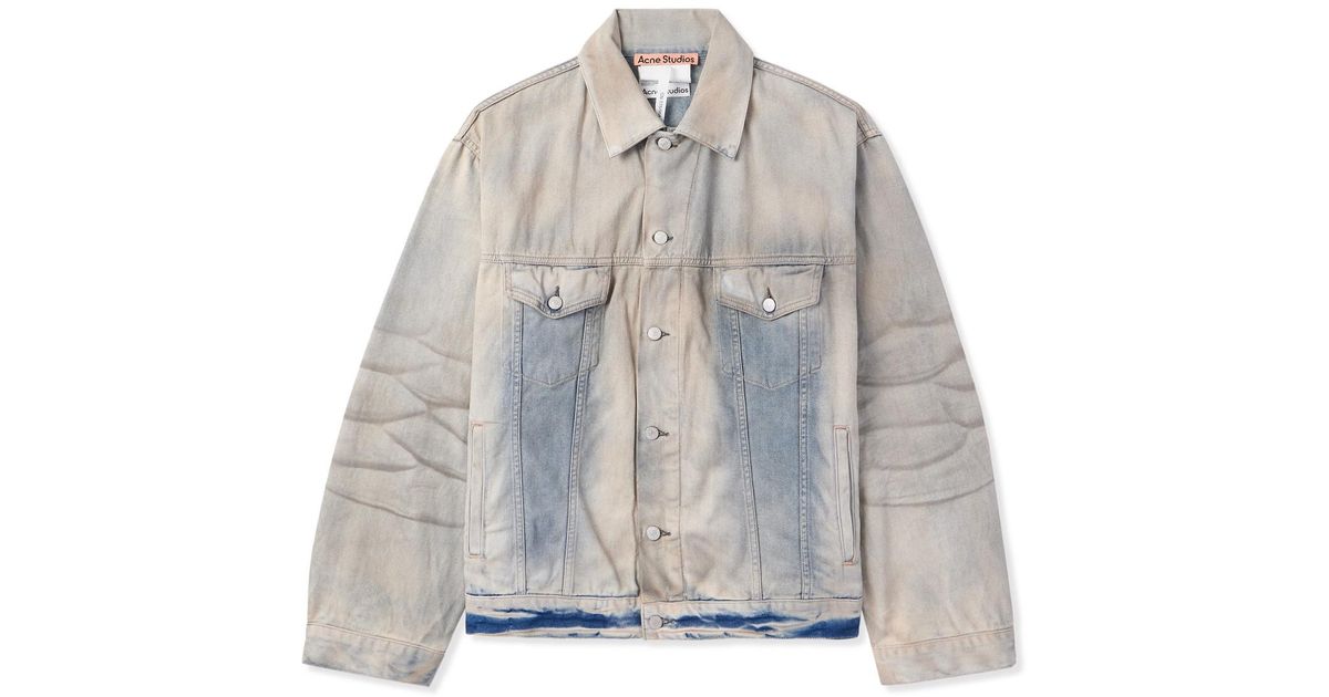 Acne Studios Robert U Carver Denim Jacket in Gray for Men | Lyst