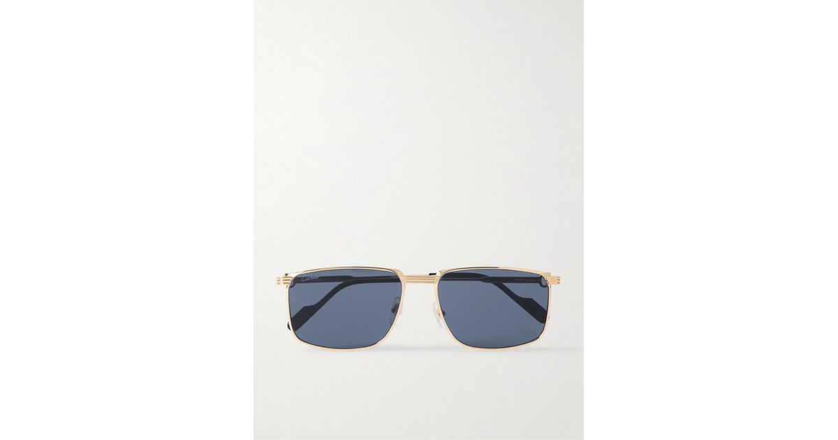 Cartier Première De Cartier Rectangular-Frame-Tone Sunglasses in Blue ...