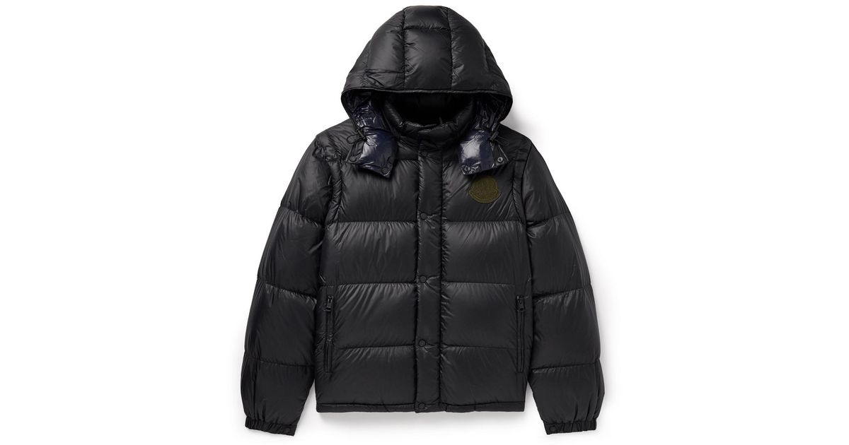Moncler Cyclone Convertible Logo-Appliquéd Quilted Shell Hooded Down ...
