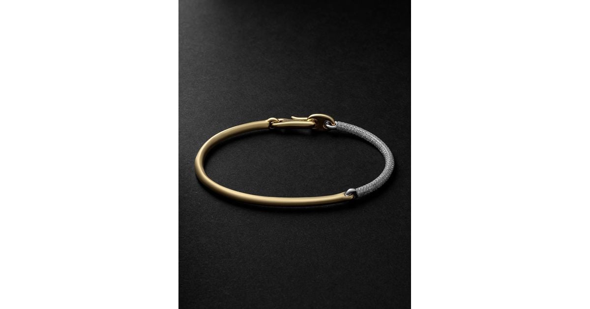MAOR The Equinox 18-karat Gold Diamond Bracelet in Black for Men | Lyst UK