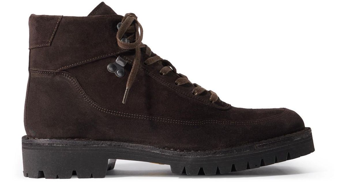 MR P. Suede Lace-Up Boots in Black for Men | Lyst