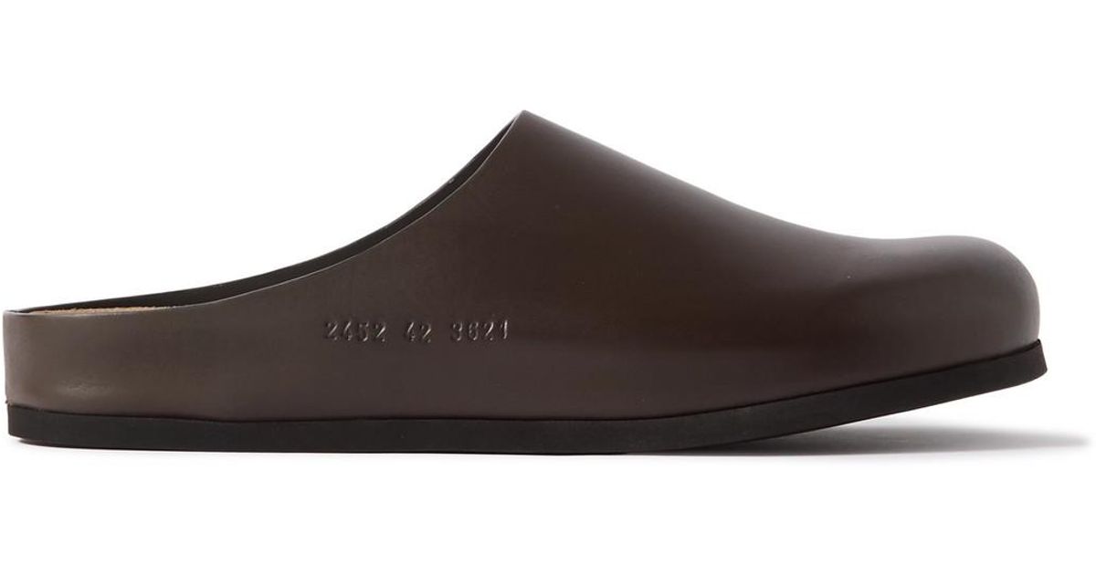 Common Projects Leather Clogs in Brown for Men | Lyst