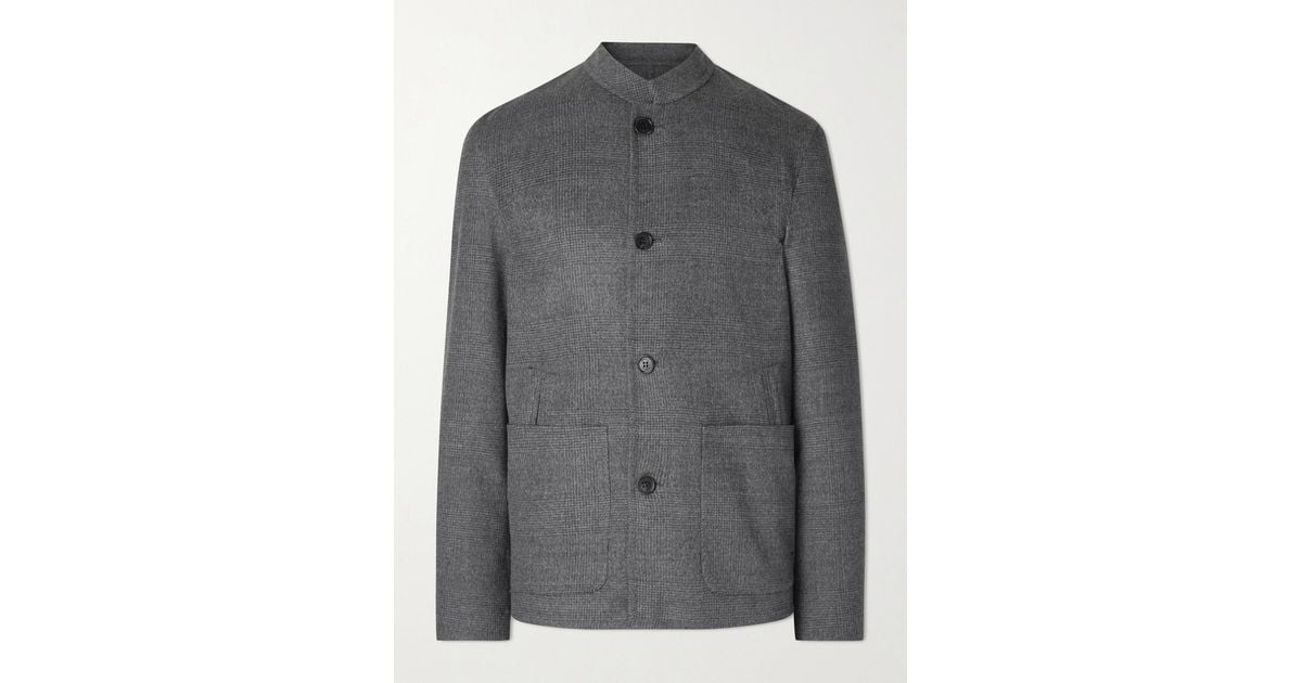 dunhill Reversible Wool-blend Jacket in Grey for Men | Lyst UK