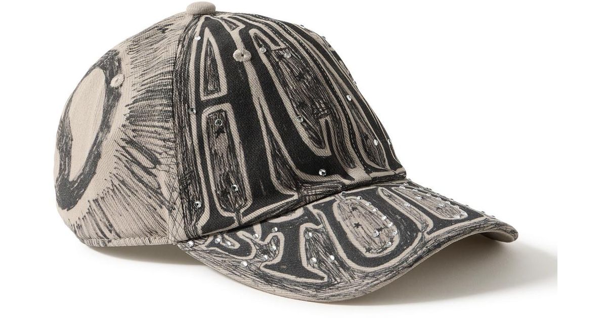 Acne Studios Carli Biro Crystal-Embellished Printed Cotton-Twill ...