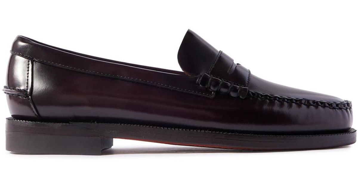 Sebago Classic Dan Leather Penny Loafers in Black for Men | Lyst