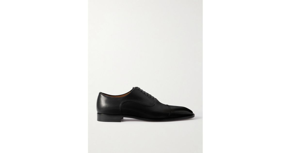 Christian Louboutin Seriox Cap-Toe Leather Oxford Shoes in Black for ...