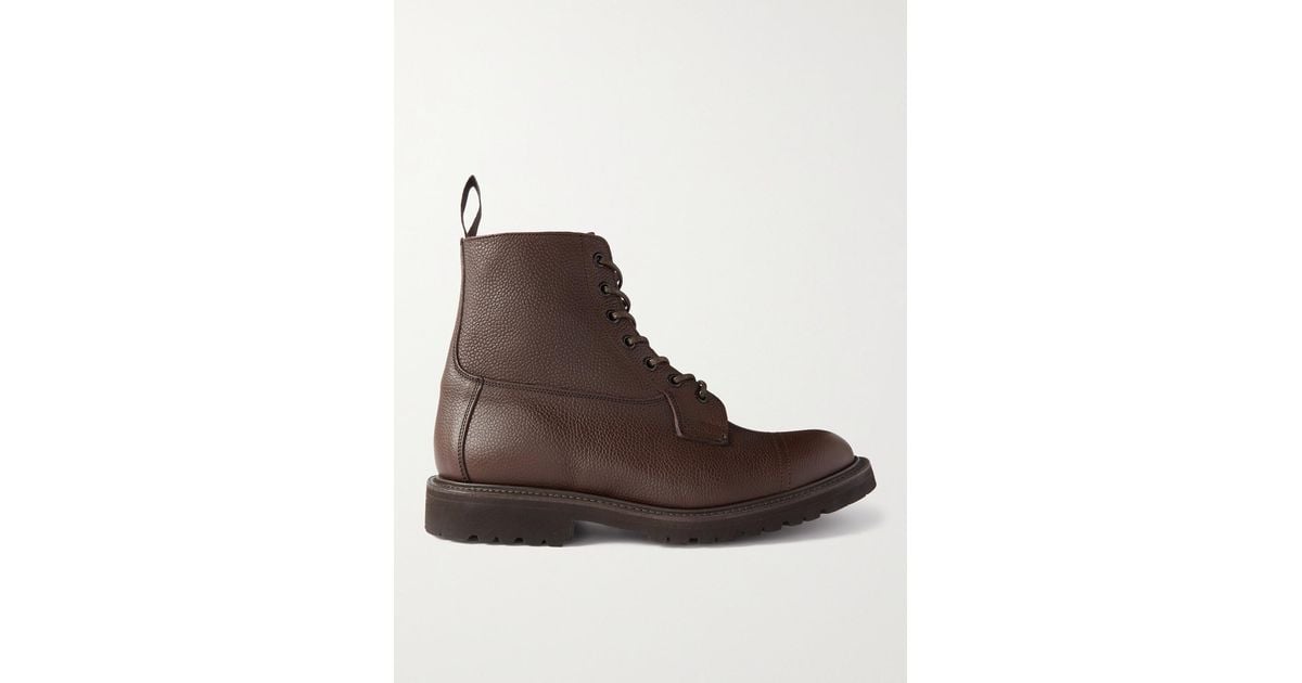Tricker's Grassmere Pebble-grain Leather Boots in Brown for Men | Lyst Canada