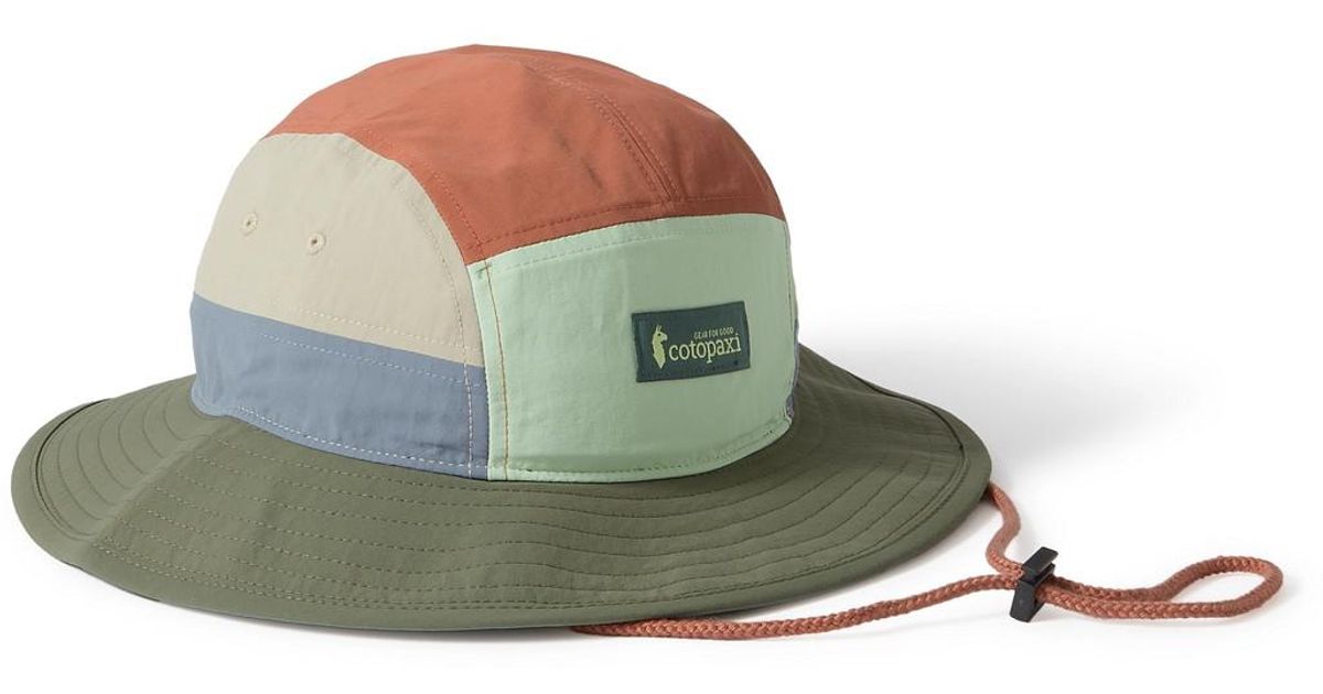 COTOPAXI Appliquéd Panelled Recycled-shell Bucket Hat in Green for Men ...