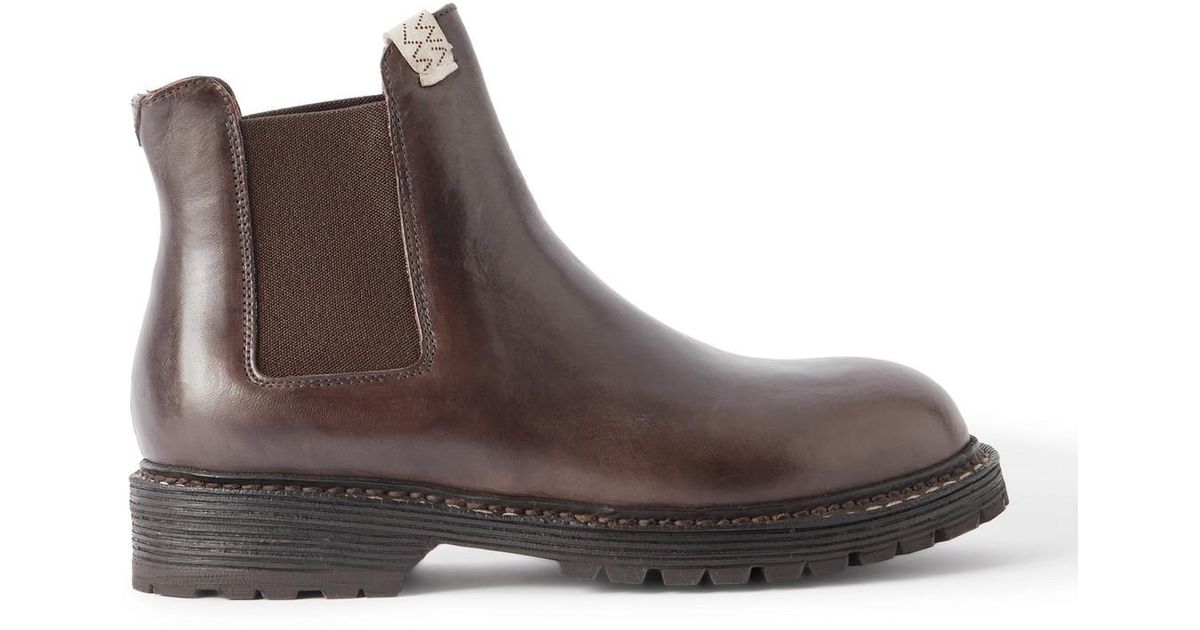 Visvim Gornergrat Mid-Folk Leather Chelsea Boots in Brown for Men | Lyst