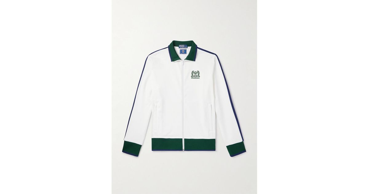 Polo Ralph Lauren Wimbledon Logo-Embroidered Piqué Track Jacket in ...