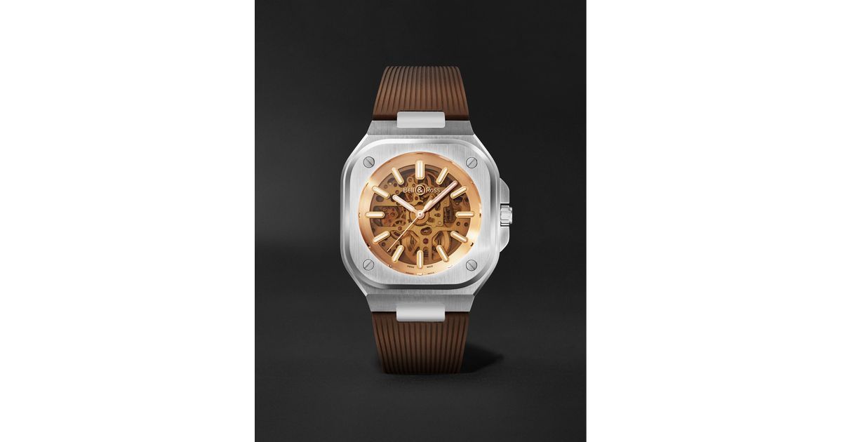 Bell & Ross Br 05 Skeleton Automatic 40Mm Stainless Steel And Rubber ...