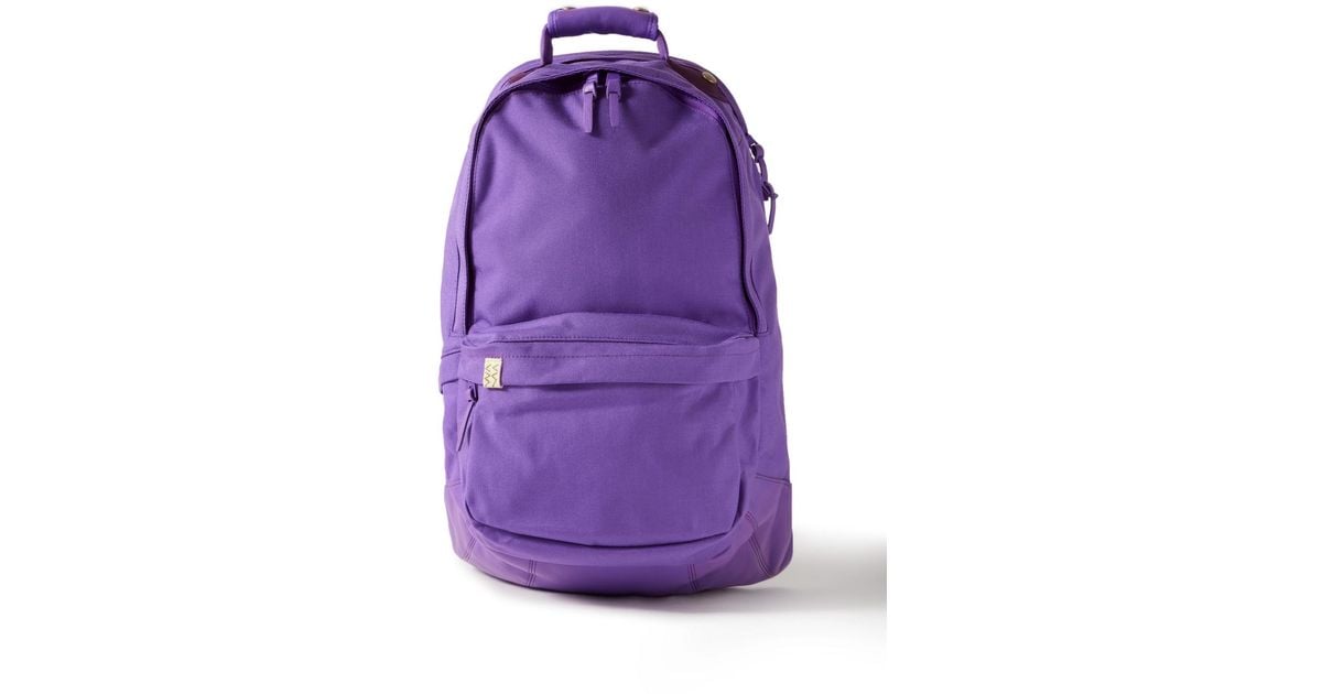 Visvim Leather-trimmed Cordura® Backpack in Purple for Men | Lyst
