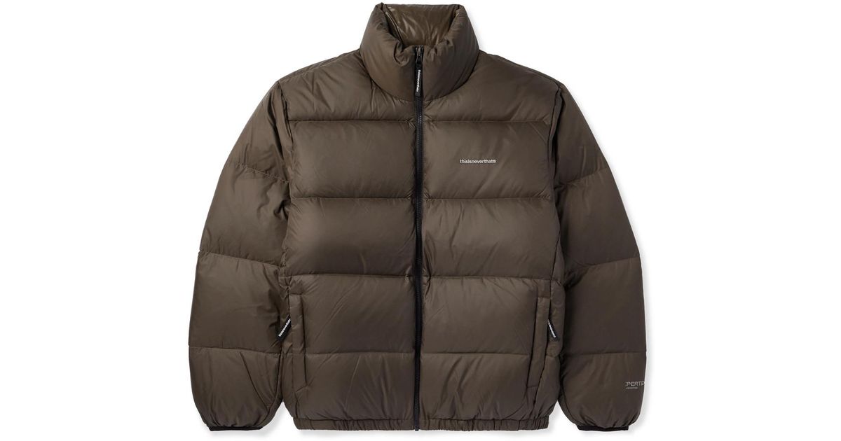 thisisneverthat Logo-Embroidered Quilted Pertex Quantum Down Jacket in ...