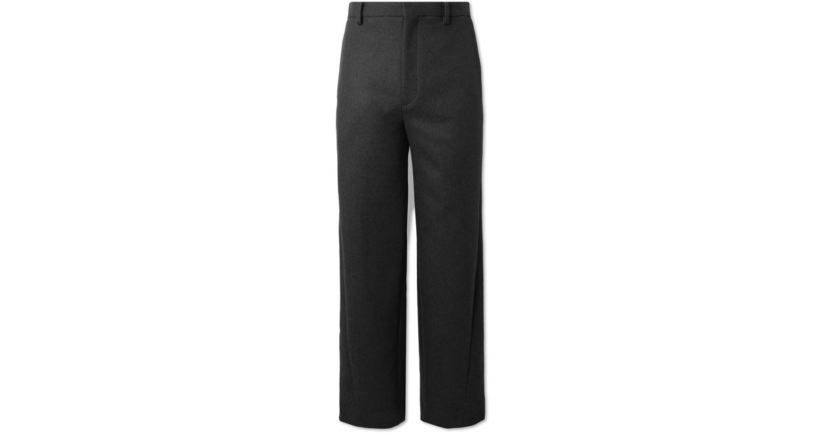 AURALEE Straight-Leg Melton Super 130S Wool-Twill Suit Trousers in ...