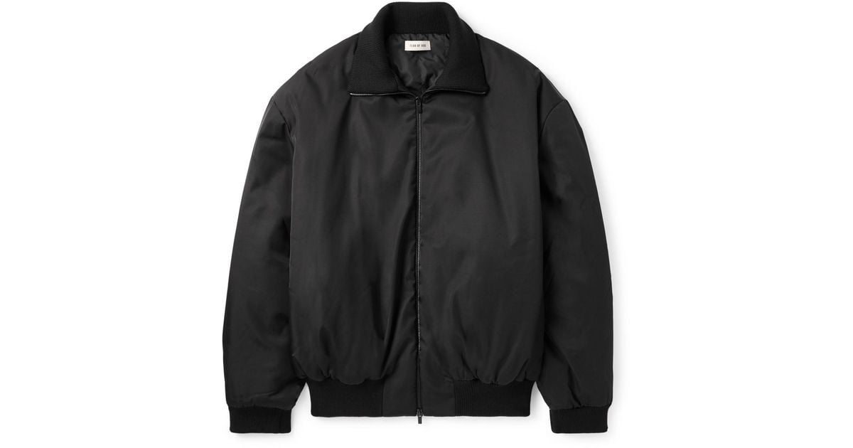 Fear Of God Padded Shell Bomber Jacket in Black for Men | Lyst