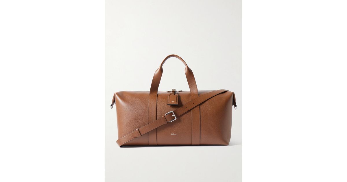 Mulberry Heritage Medium Clipper Full-grain Leather Weekend Bag in ...