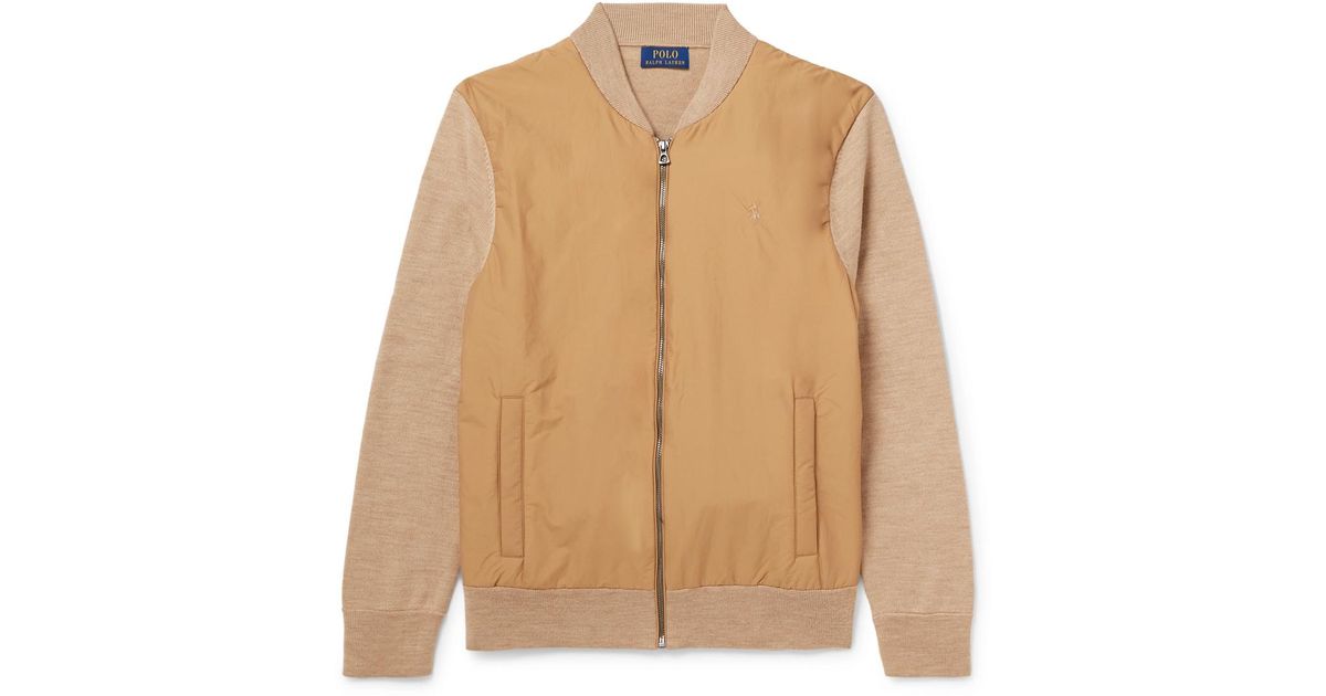 Polo Ralph Lauren Logo-Embroidered Merino Wool And Cotton-Blend Shell ...