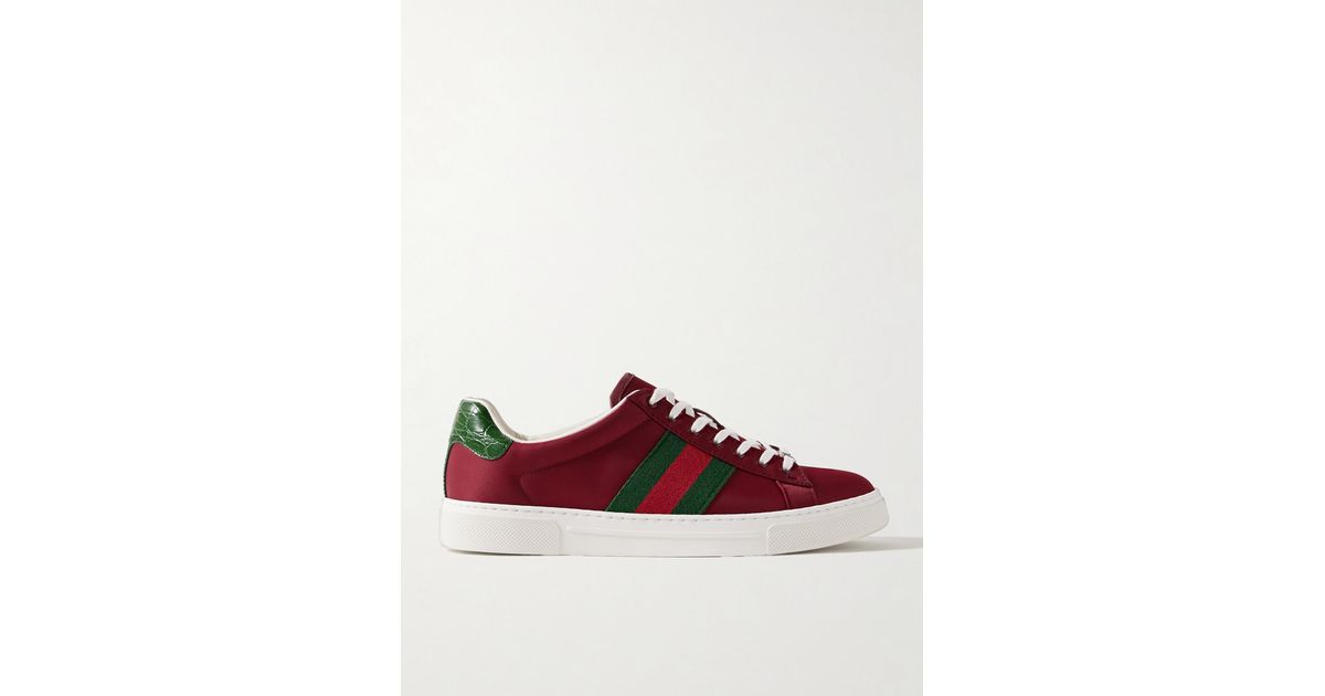 Gucci Ace Trainer in Red for Men | Lyst UK